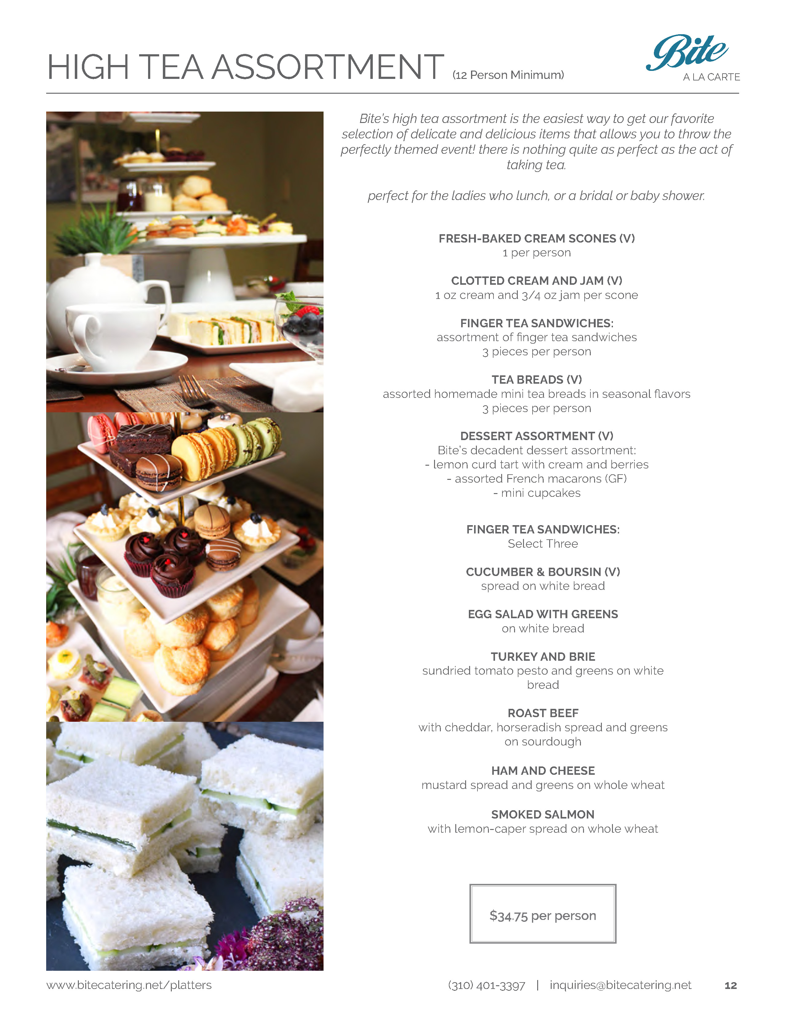 English Afternoon/ High Tea | Bite Catering Los Angeles